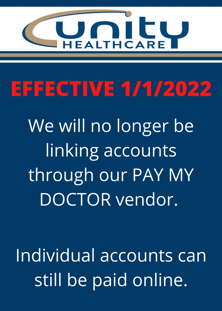 Pay Your Bill Online! - Unity Healthcare