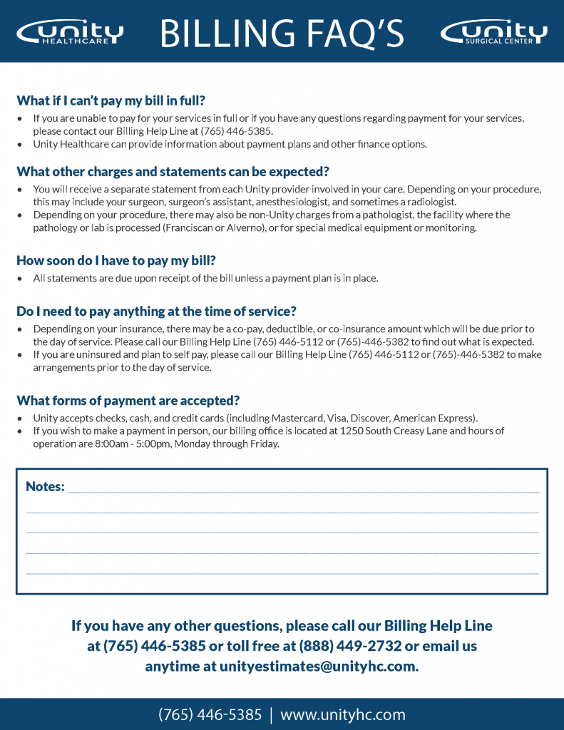 Pay Your Bill Online! - Unity Healthcare